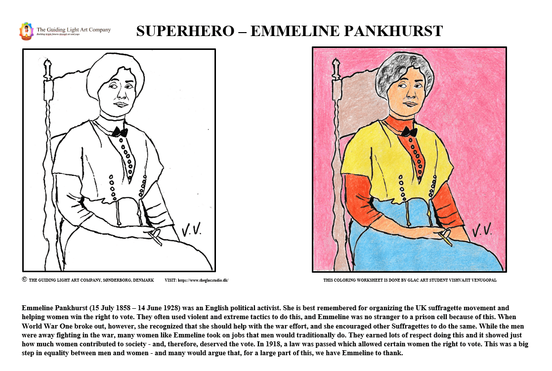 Super Hero - Emmeline Pankhurst » The Guiding Light Art Company